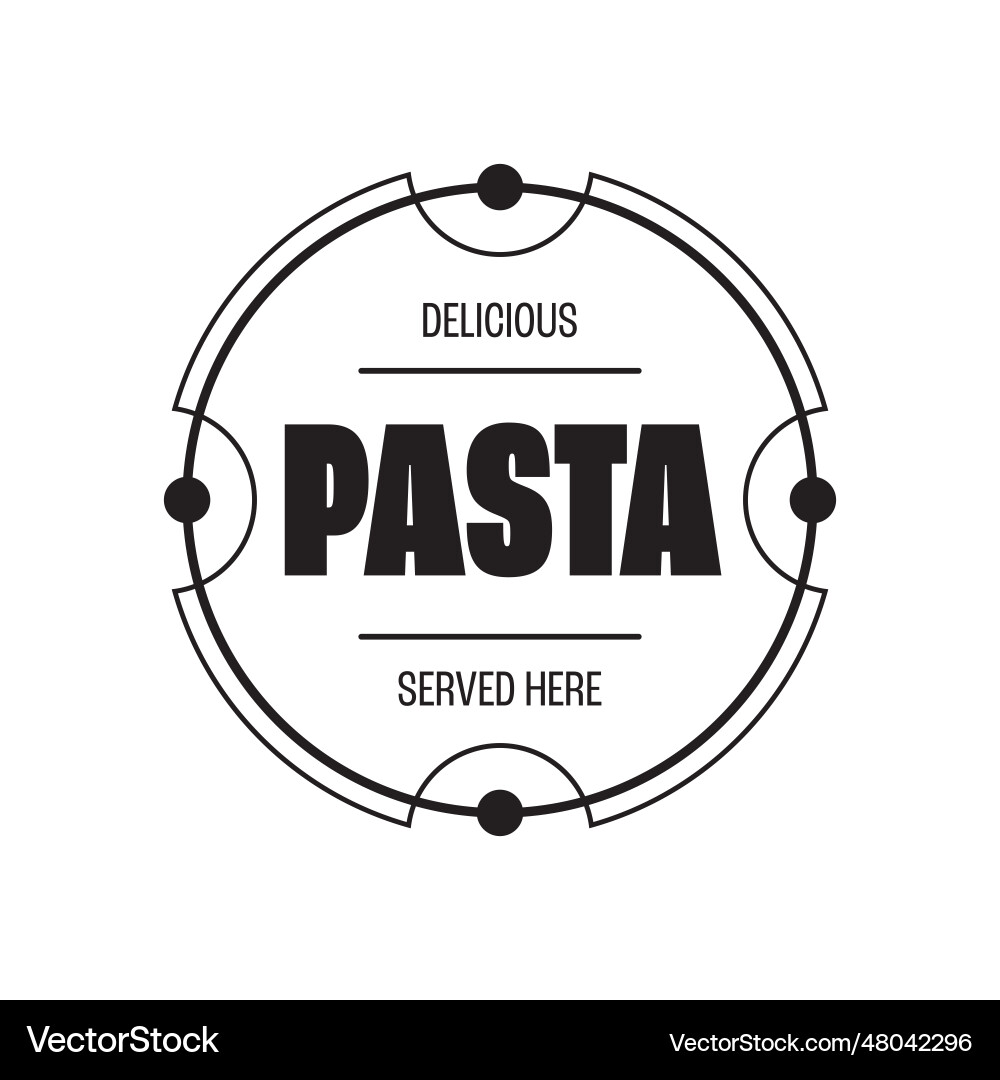 Delicious pasta vintage sign stamp Royalty Free Vector Image