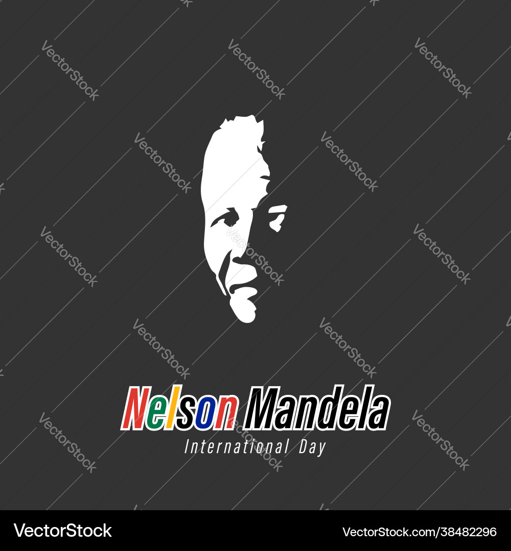 For international nelson mandela day Royalty Free Vector