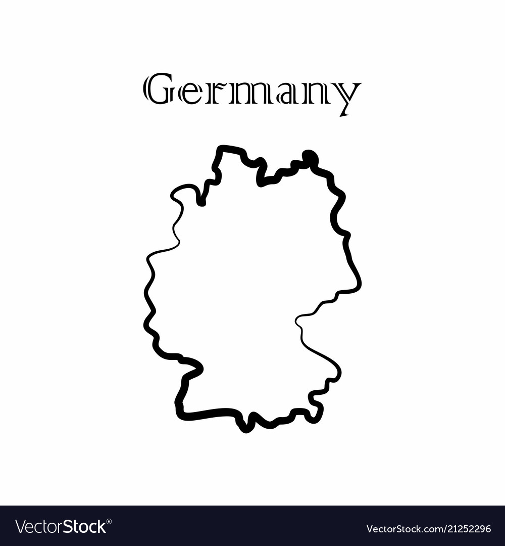 Germany map Royalty Free Vector Image - VectorStock