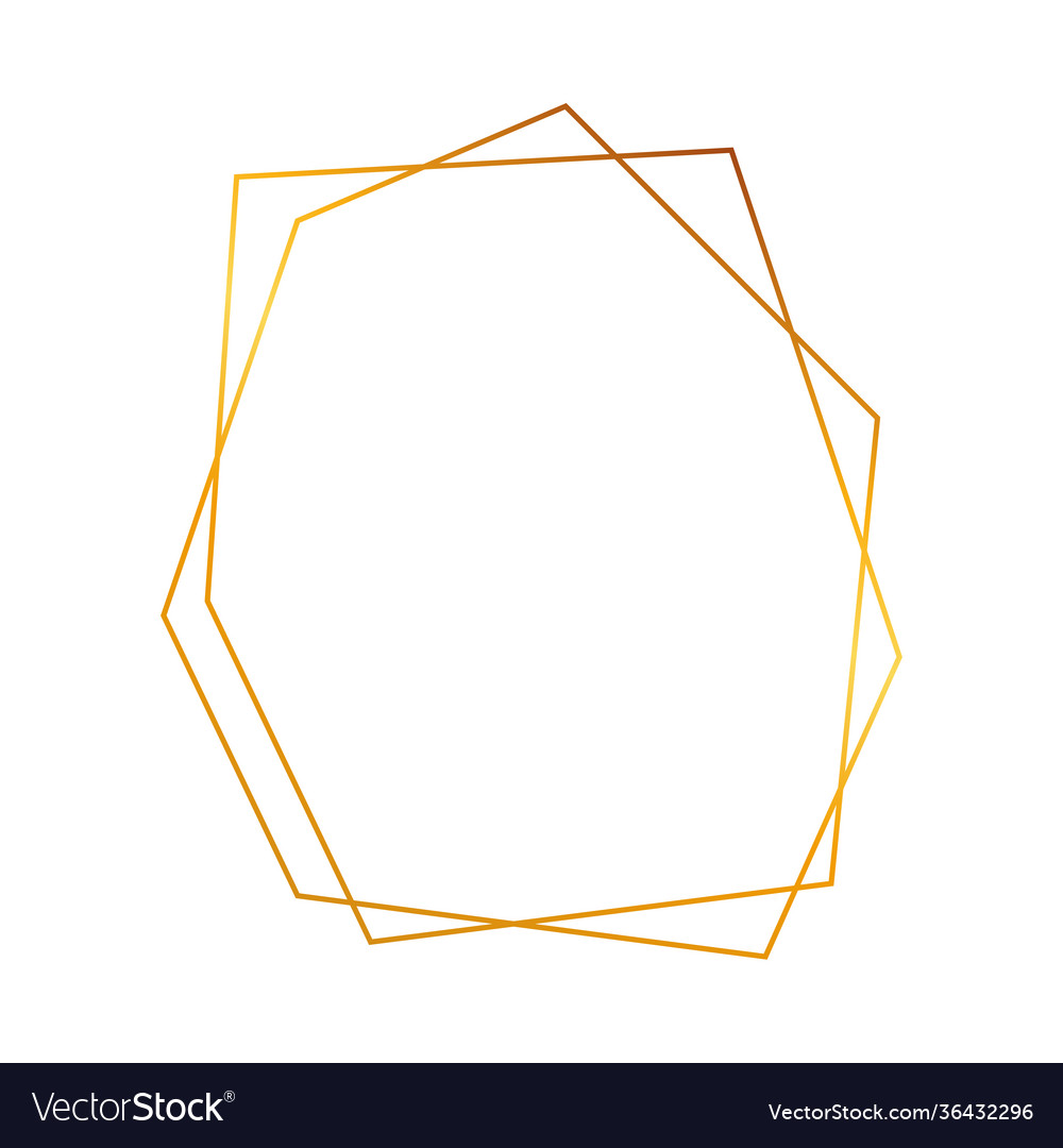 Gold geometric polygonal frame Royalty Free Vector Image Gold geometric polygonal frame Royalty Free Vector Image