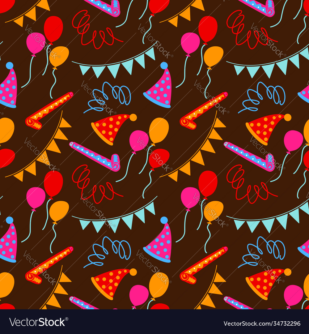 Happy birthday seamless pattern Royalty Free Vector Image Happy birthday seamless pattern Royalty Free Vector Image