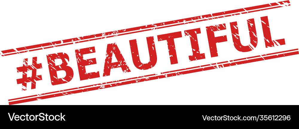 Hashtag beautiful stamp seal with rubber style Vector Image