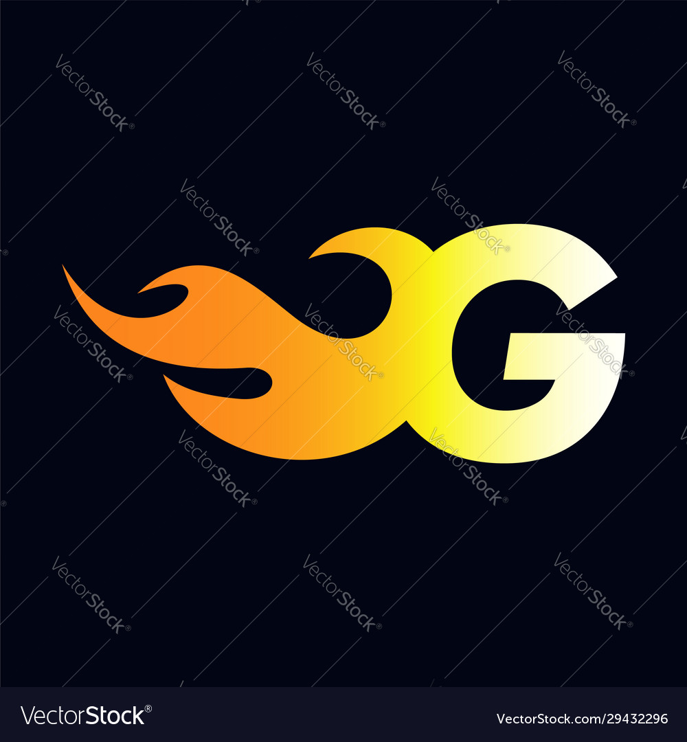 Initial flame g Royalty Free Vector Image - VectorStock