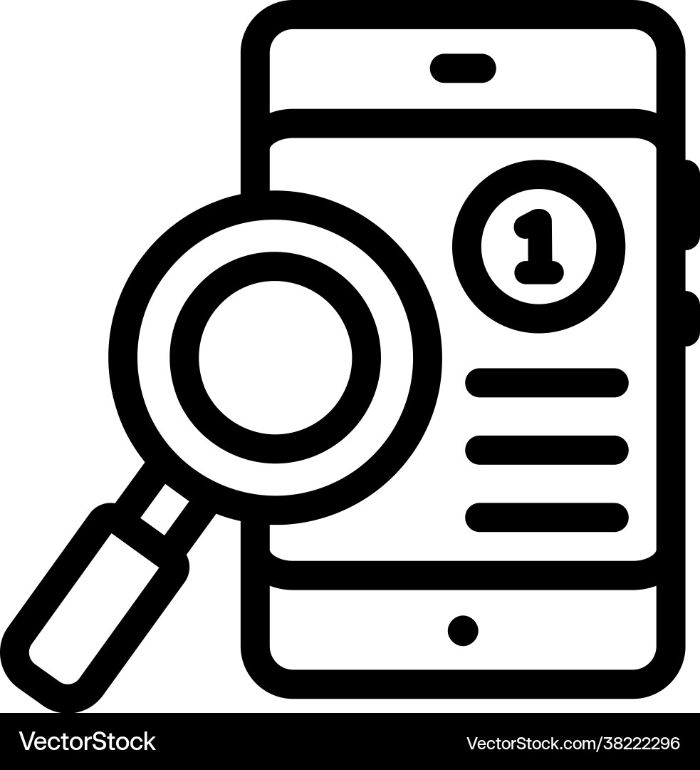 Mobile search Royalty Free Vector Image - VectorStock