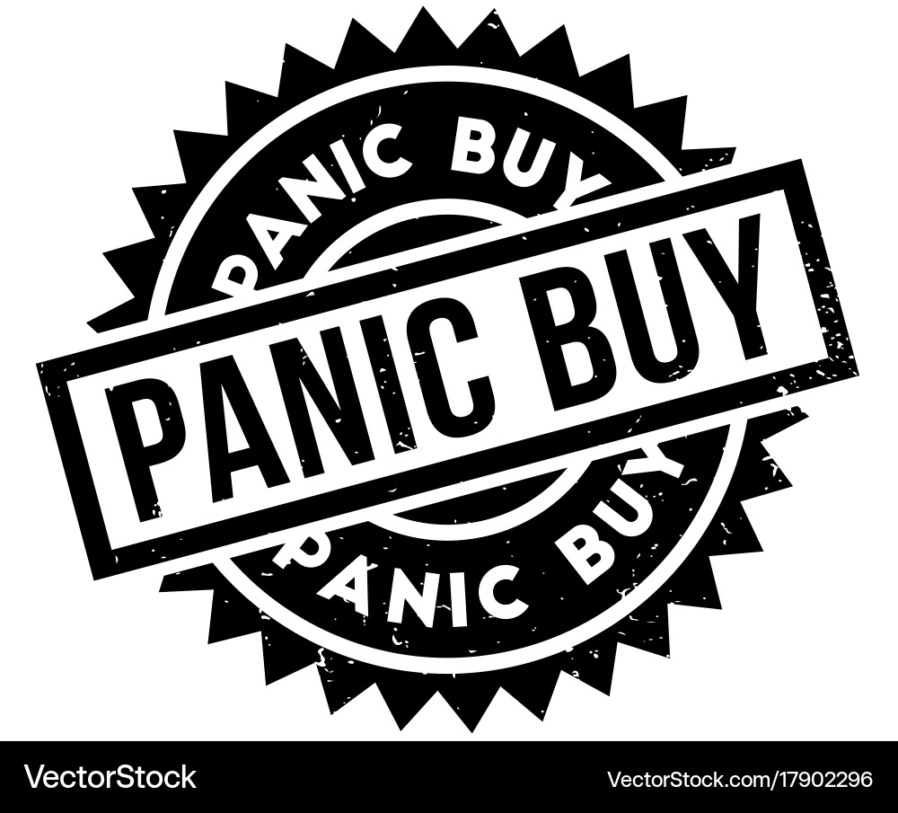 Panic buy rubber stamp Royalty Free Vector Image