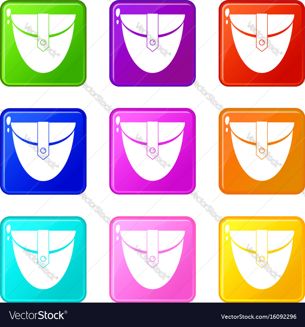 Small pocket patch set 9 Royalty Free Vector Image