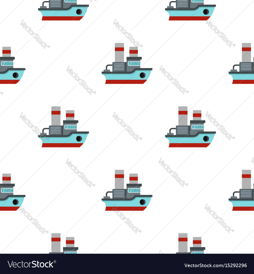 Small ship pattern flat Royalty Free Vector Image