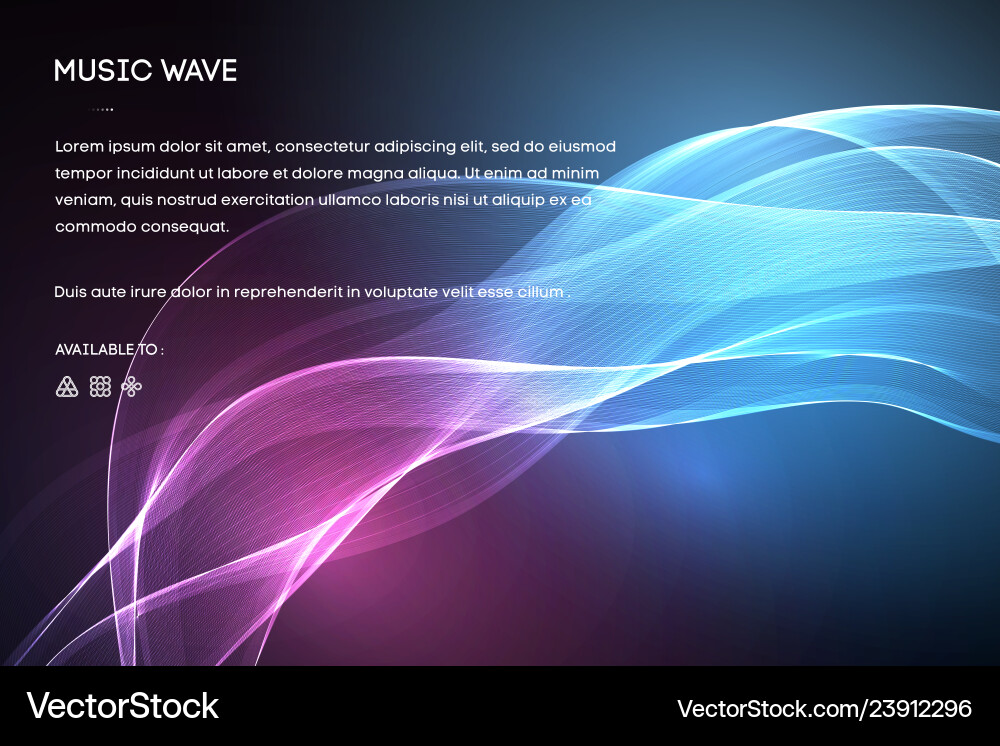 Sound wave music voice vibration Royalty Free Vector Image