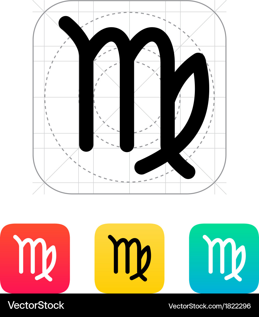 Virgo zodiac icon Royalty Free Vector Image - VectorStock
