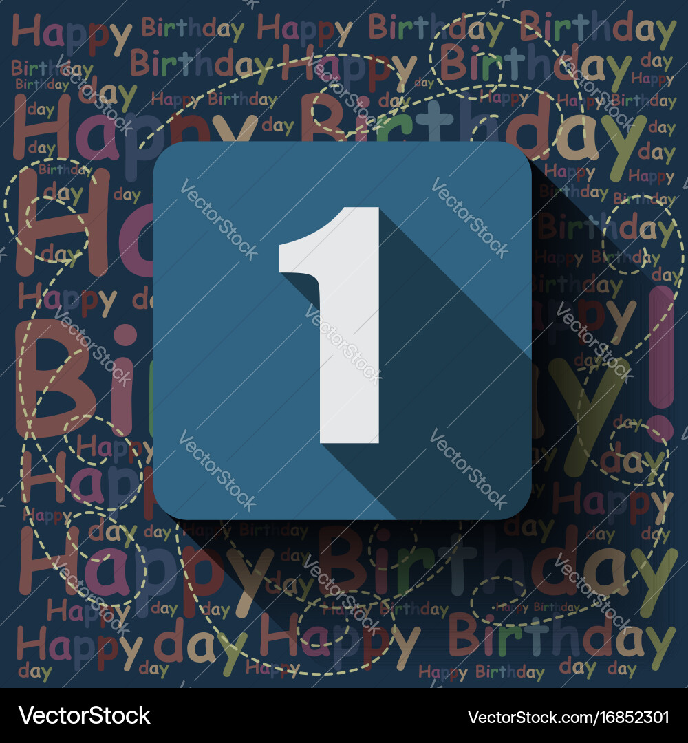 1 happy birthday background or card Royalty Free Vector