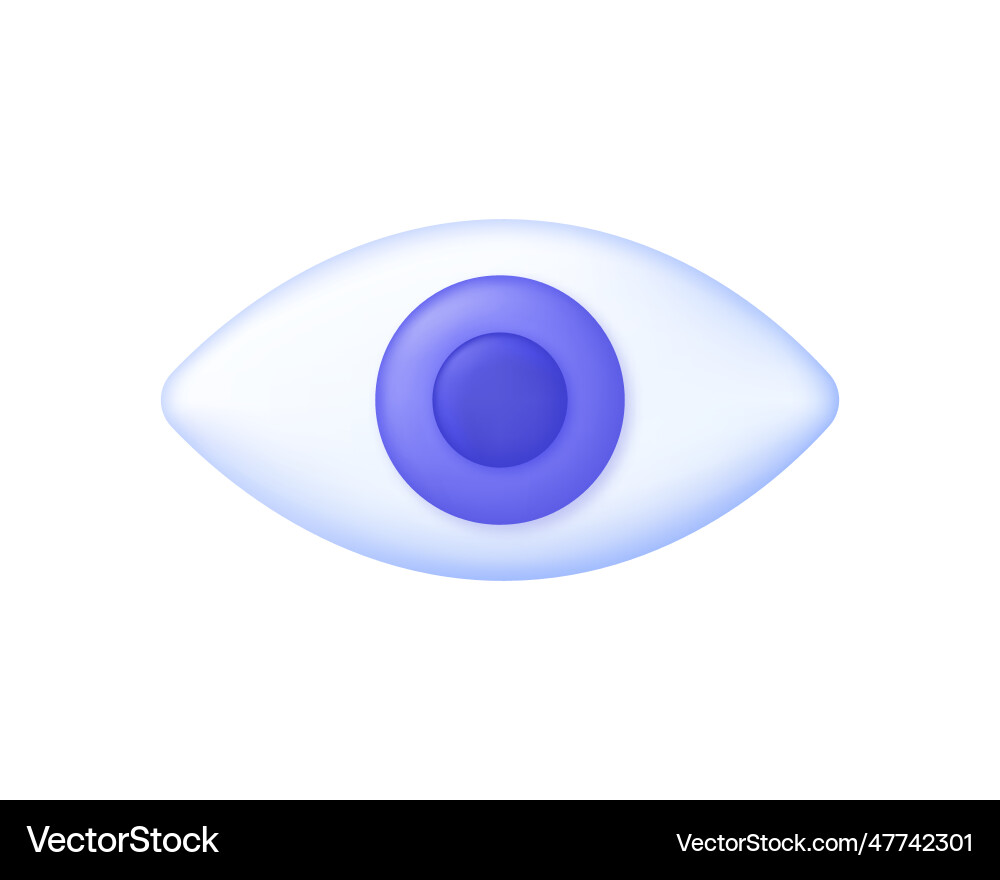 3d eye icon healthy and optics concept Royalty Free Vector