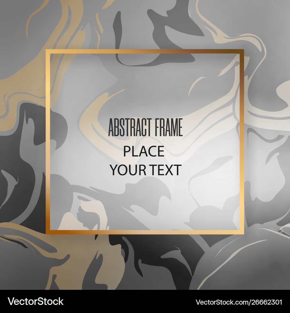 Beauty golden frame with seamless abstract design Vector Image