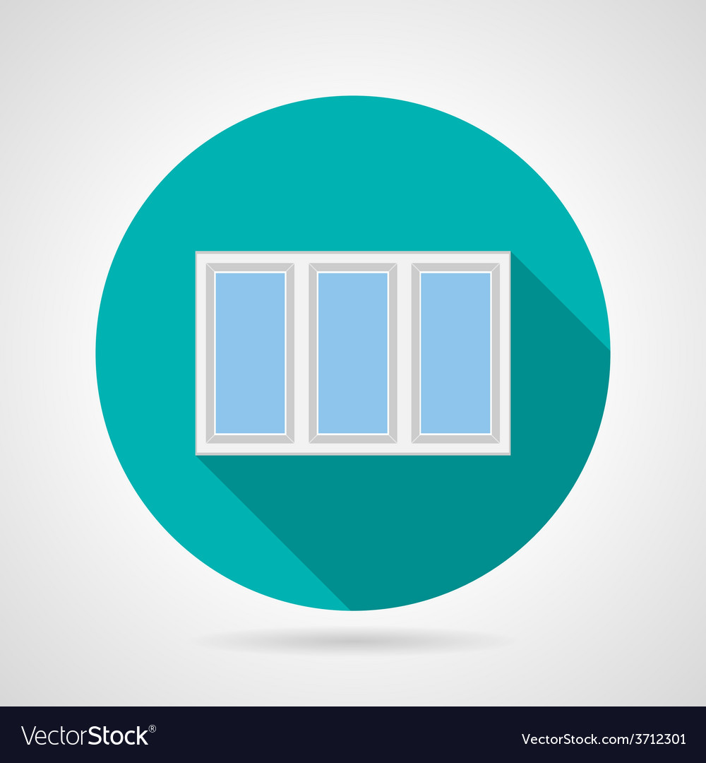 Flat icon for plastic window Royalty Free Vector Image
