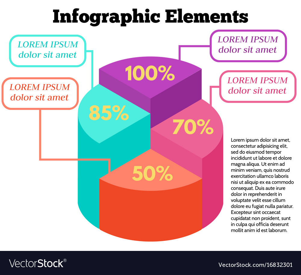 Isometric infographic elements Royalty Free Vector Image