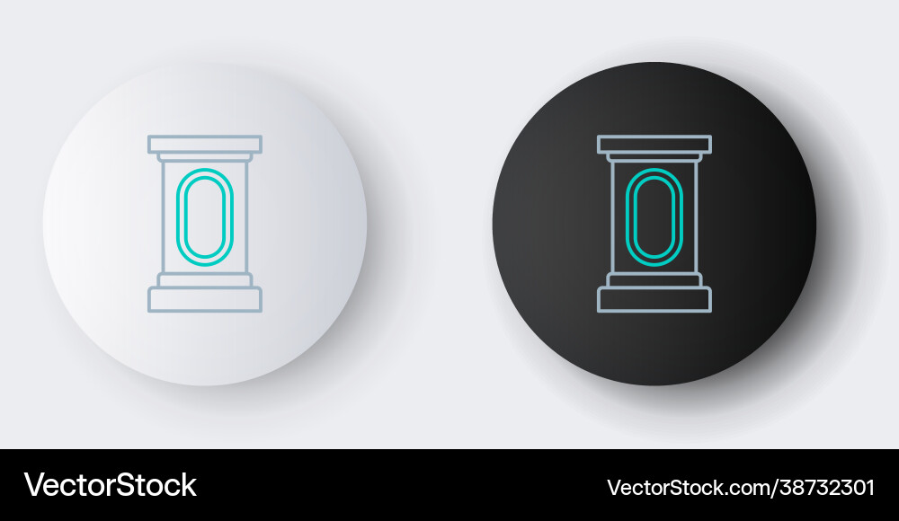 Line stage stand or debate podium rostrum icon Vector Image