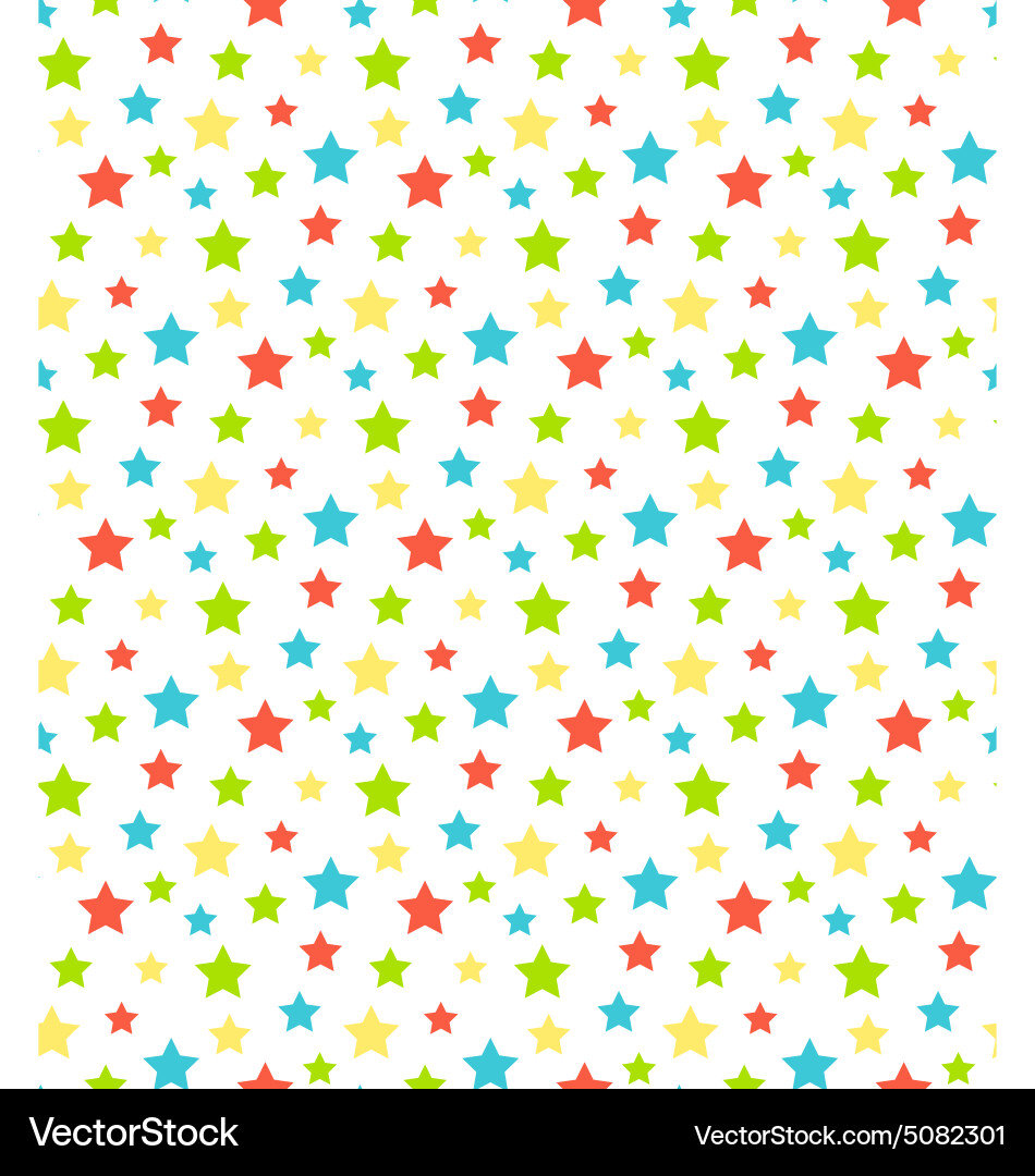 Seamless bright abstract pattern with stars Vector Image