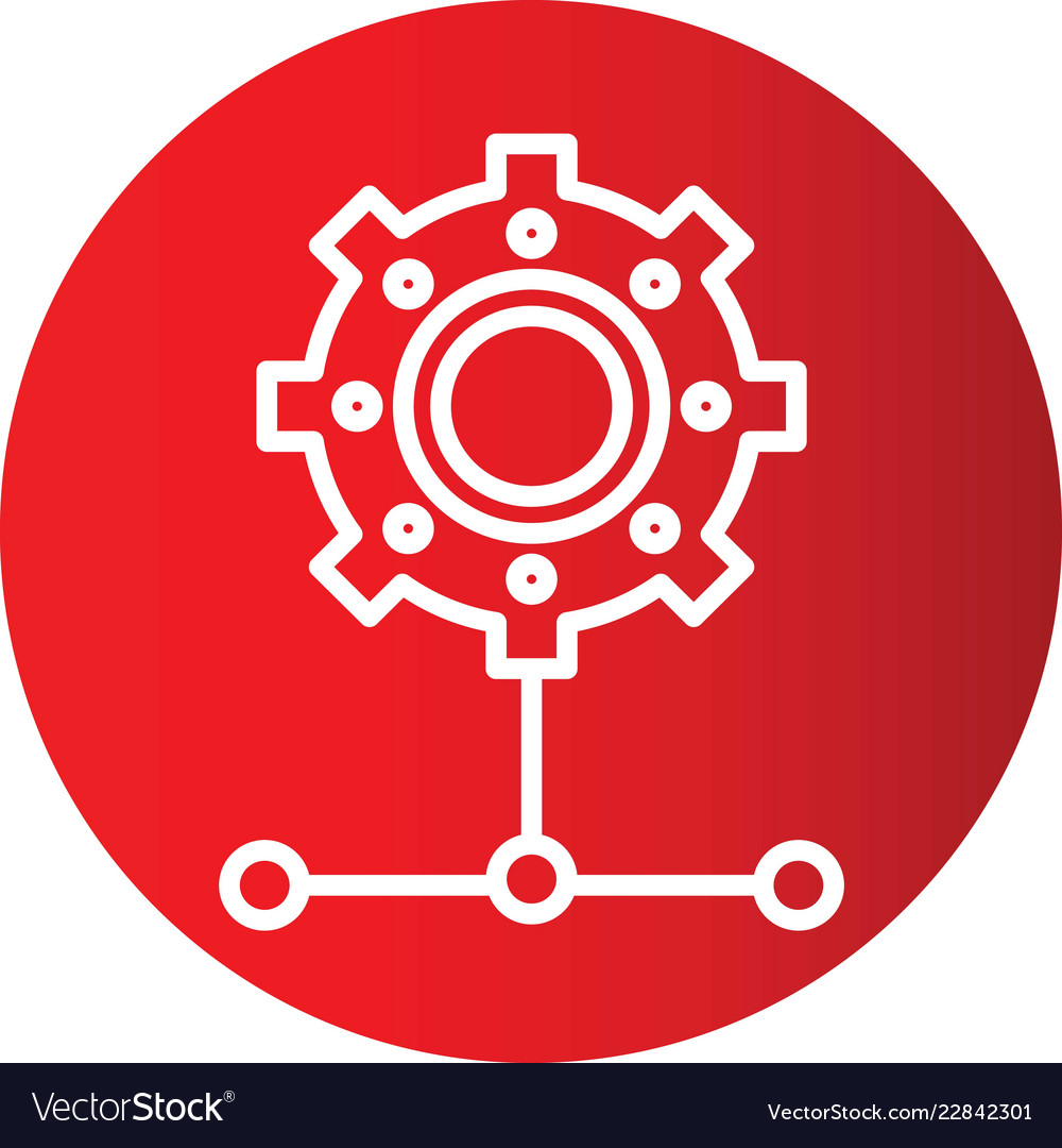 Setting icon in creative design with elements Vector Image