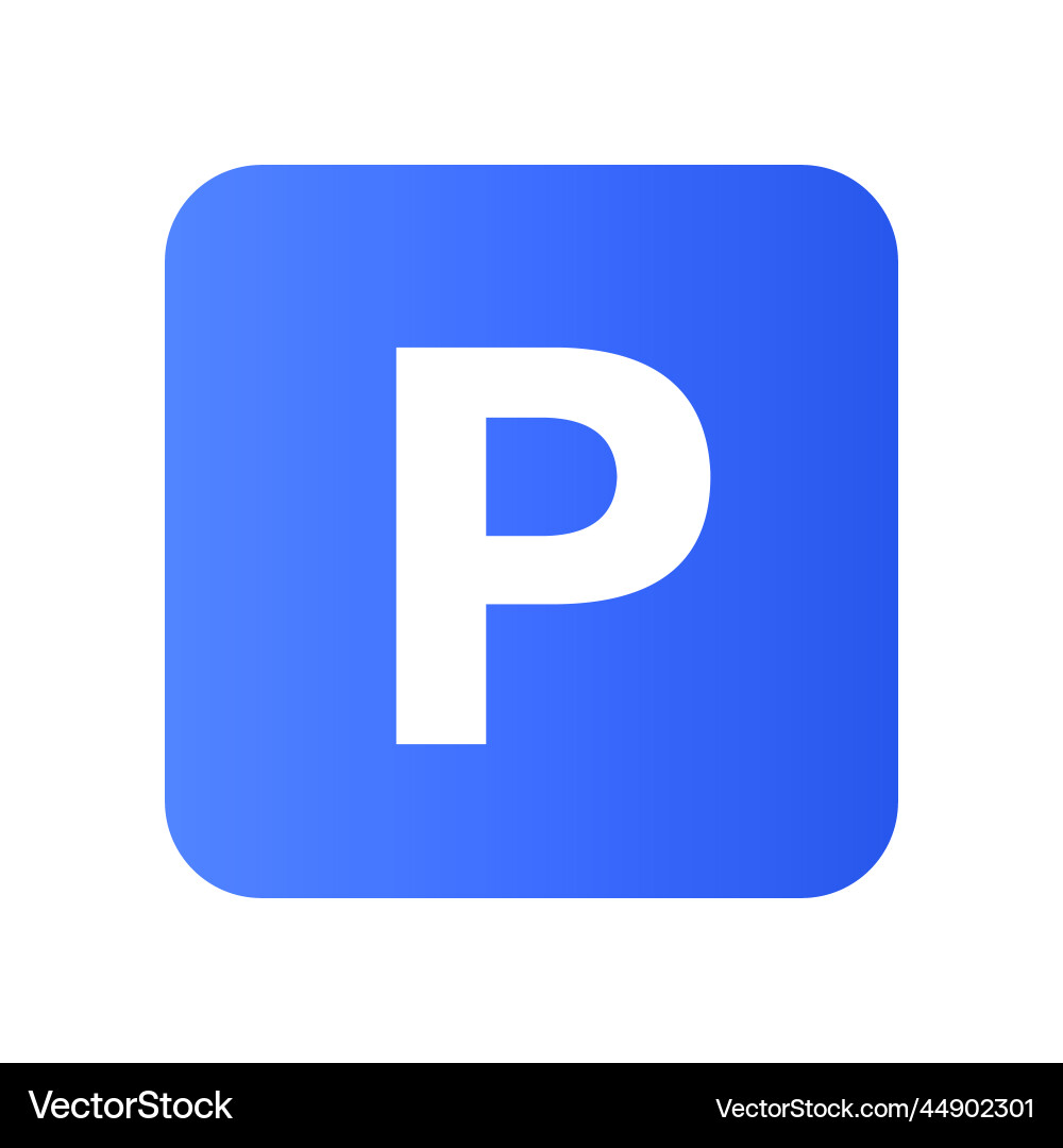 Square parking and bicycle parking sign Royalty Free Vector