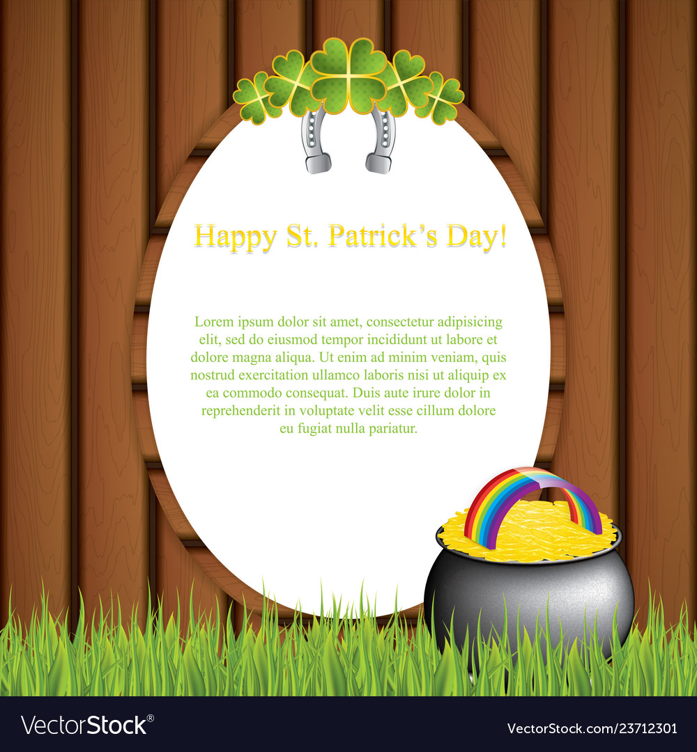 St patrick frame Royalty Free Vector Image - VectorStock