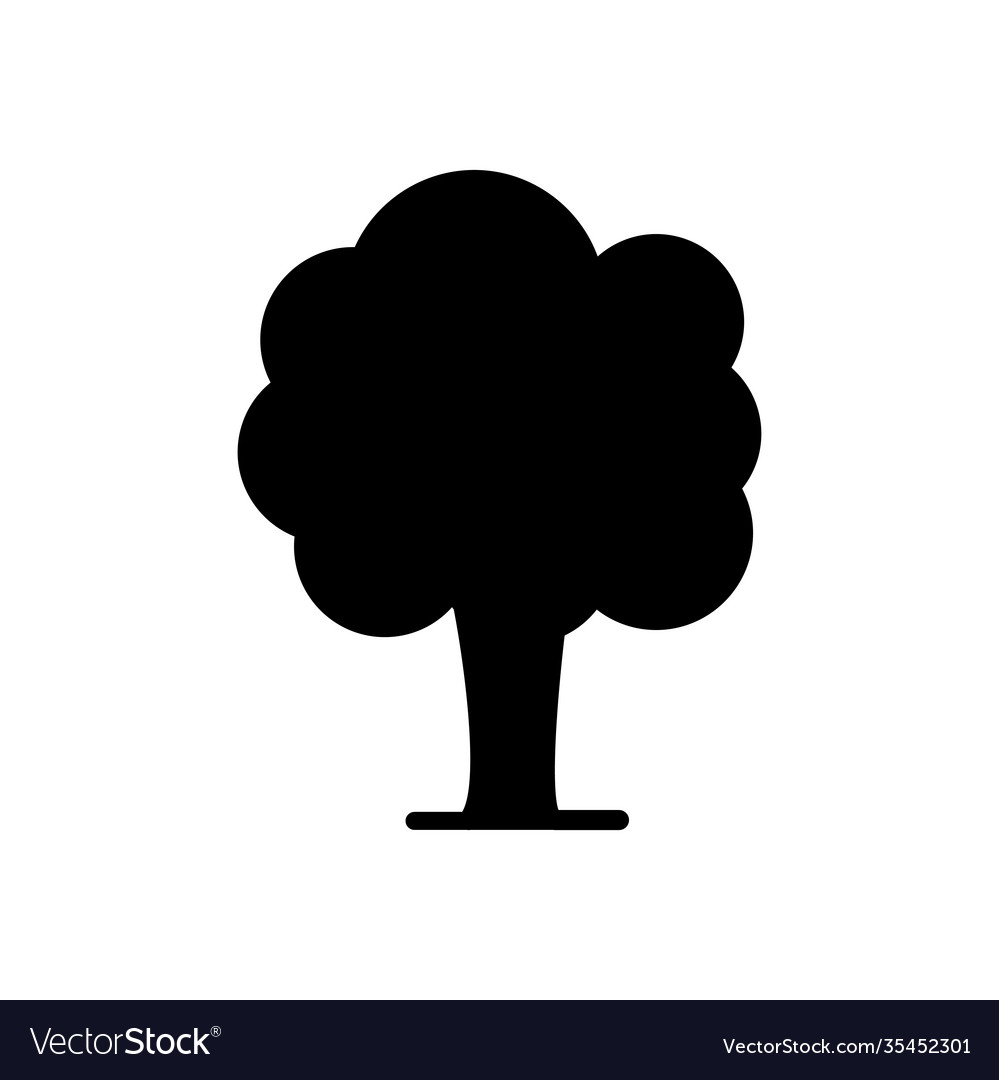 Tree flat icon Royalty Free Vector Image - VectorStock