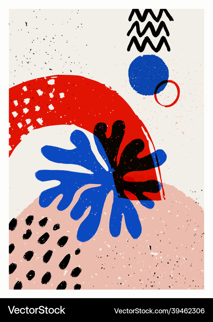 Abstract art poster vintage Royalty Free Vector Image