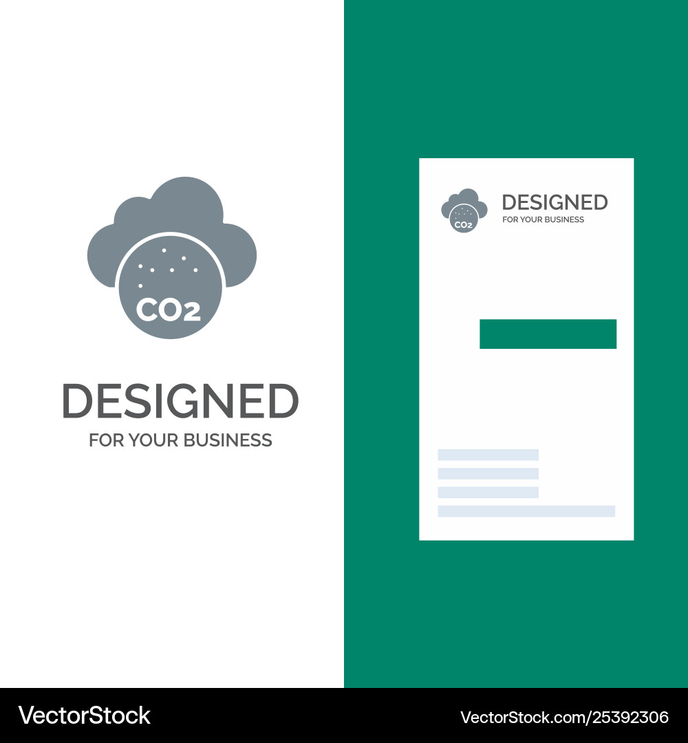 Air carbone dioxide co2 pollution grey logo Vector Image
