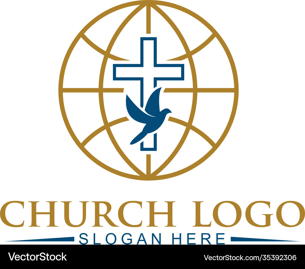 Church christian logo icon design template Vector Image