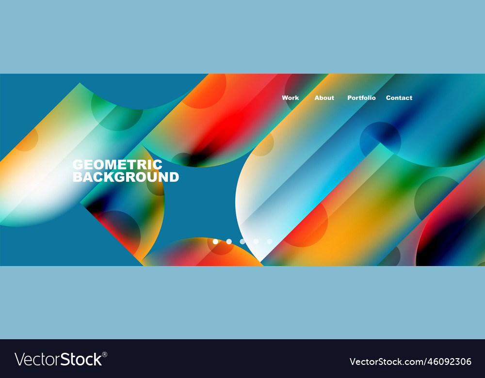 Circle round elements and lines geometric Vector Image