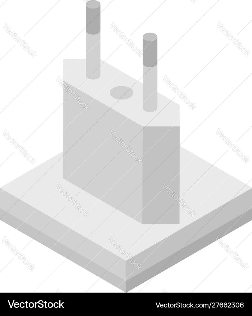 European power plug icon isometric style Vector Image