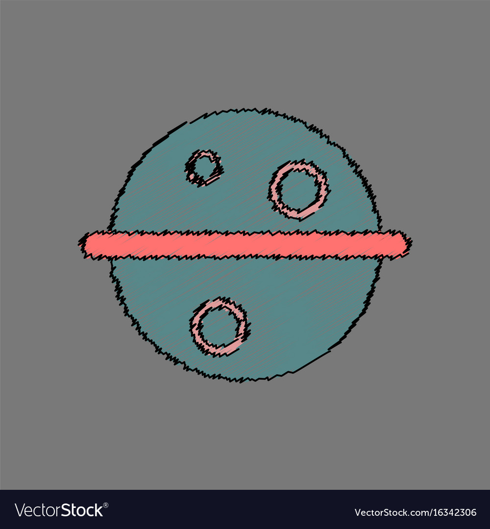 Flat icon design collection space planet Vector Image