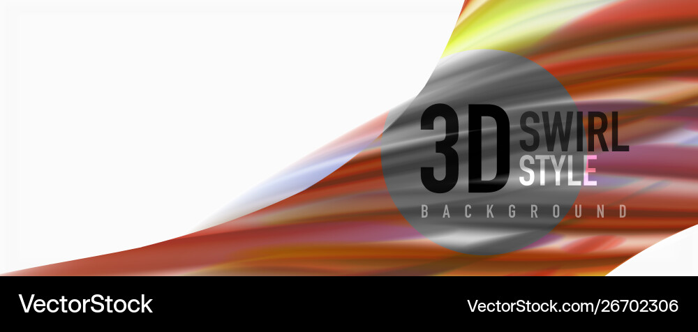 Modern liquid color flow on white - colorful Vector Image