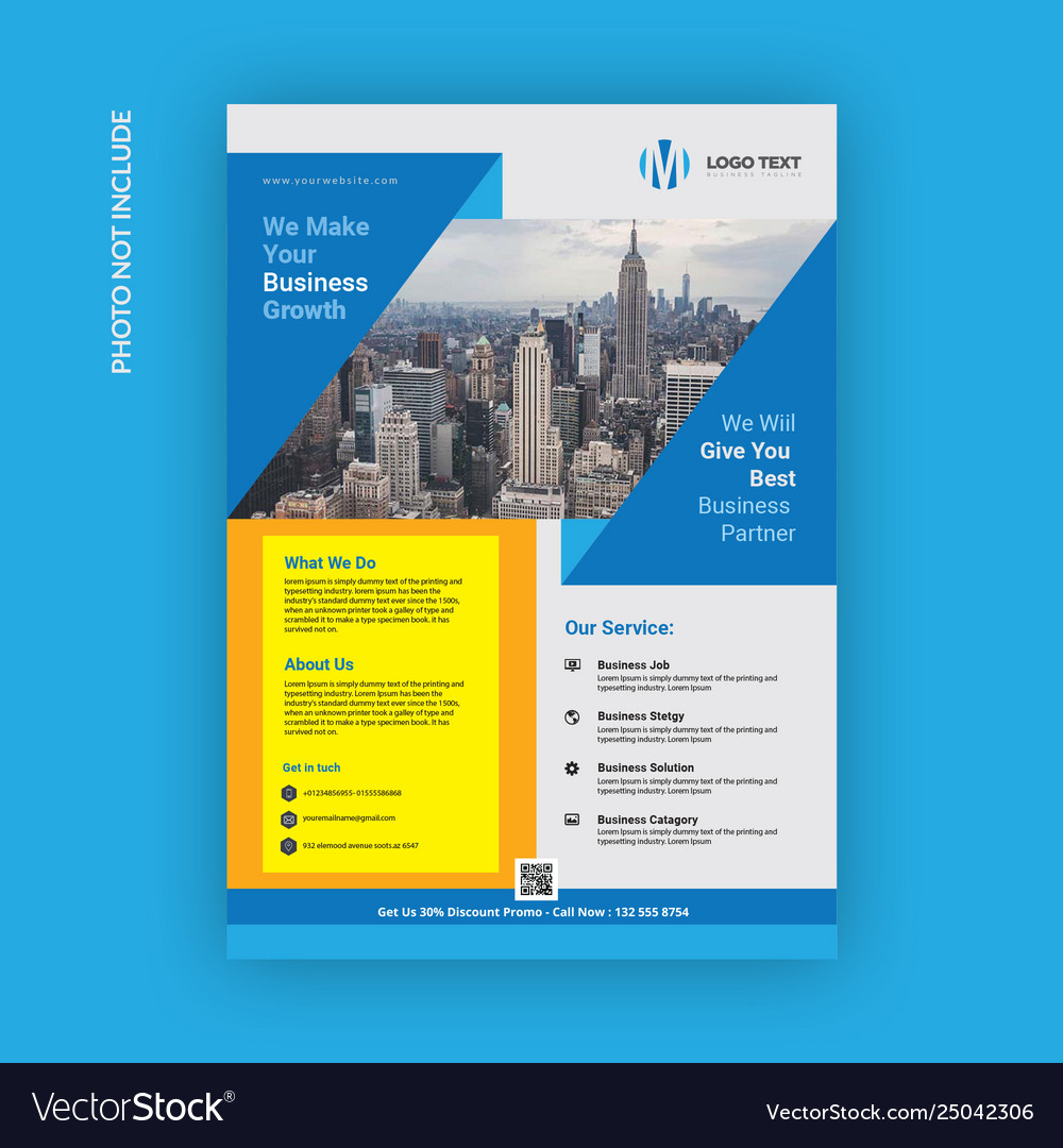 Multipurpose flyer template Royalty Free Vector Image