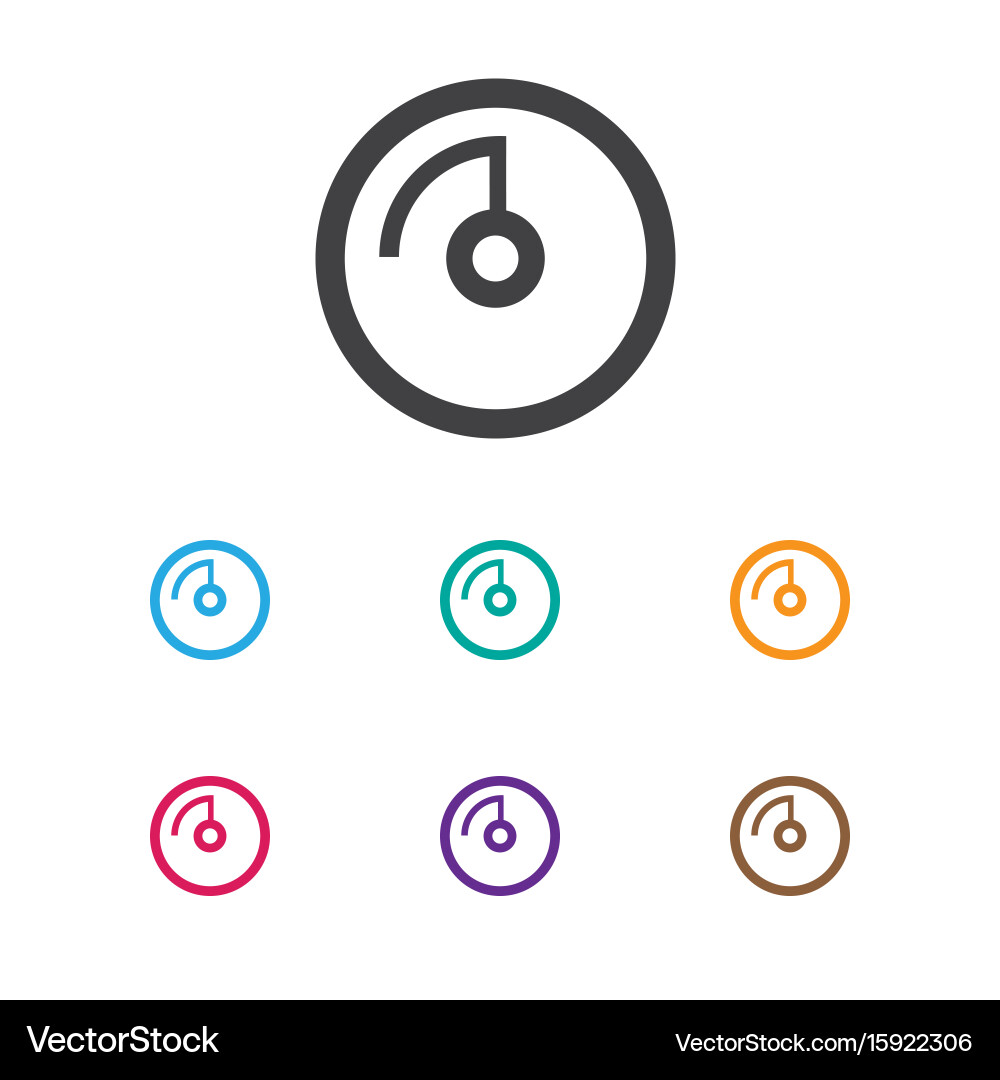 Of vehicle symbol on odometer Royalty Free Vector Image