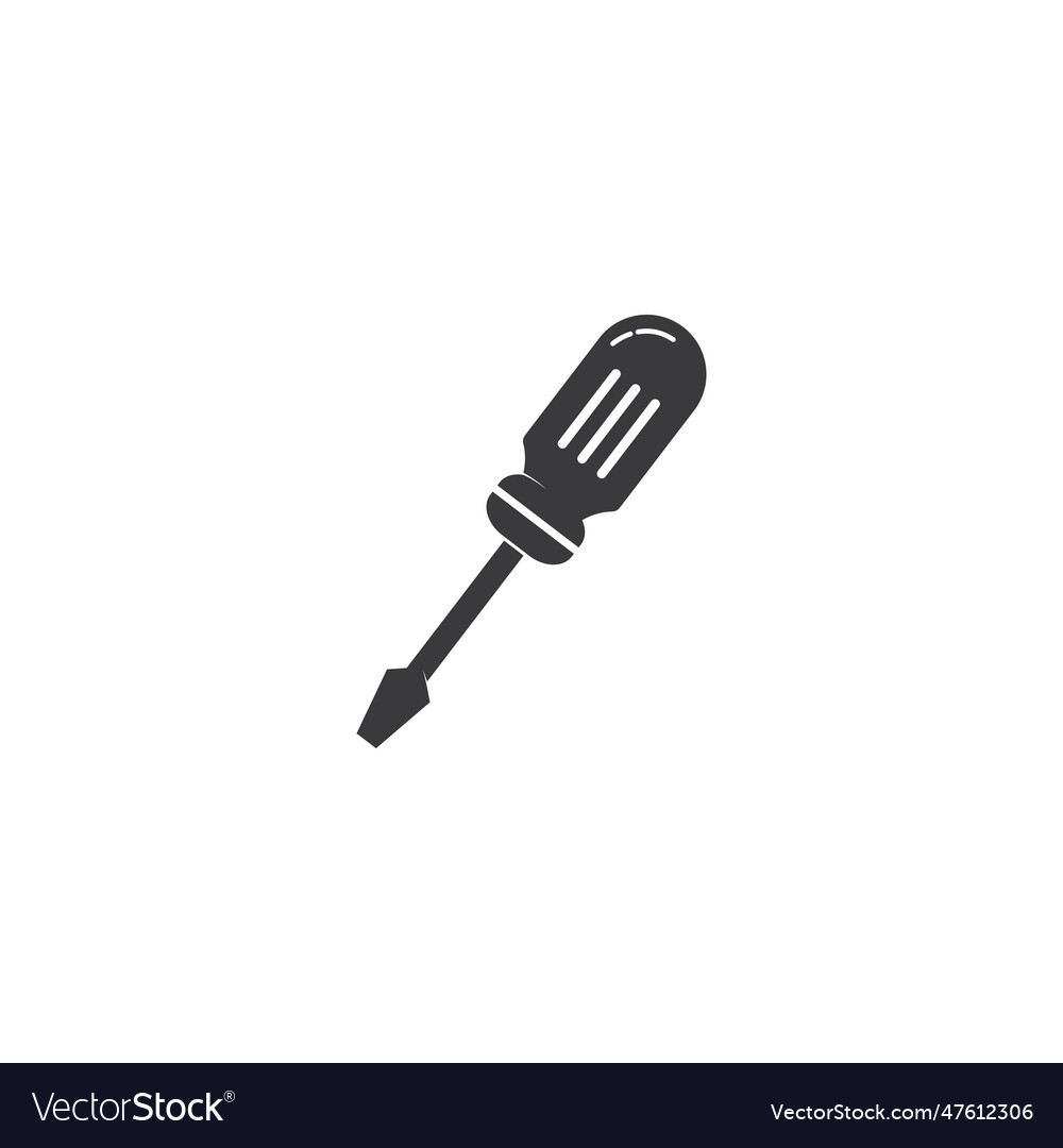 Screwdriver flat icon Royalty Free Vector Image
