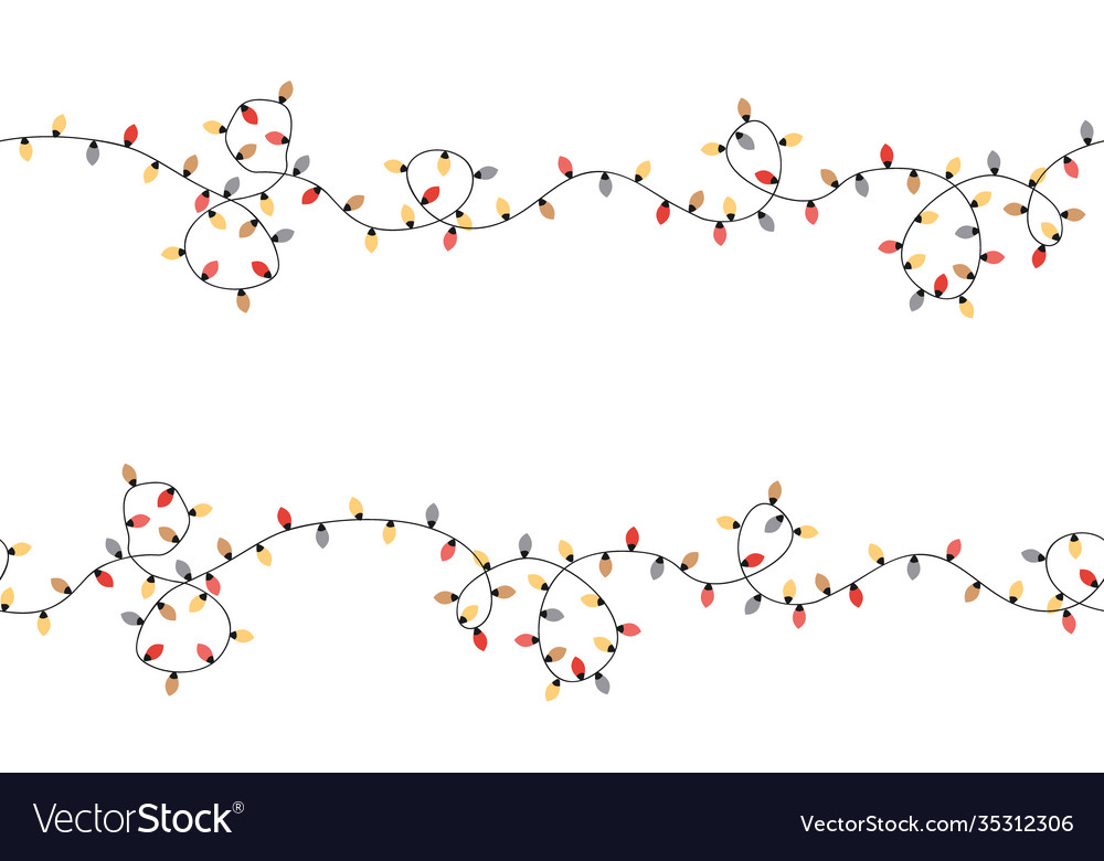 Seamless chains lights Royalty Free Vector Image