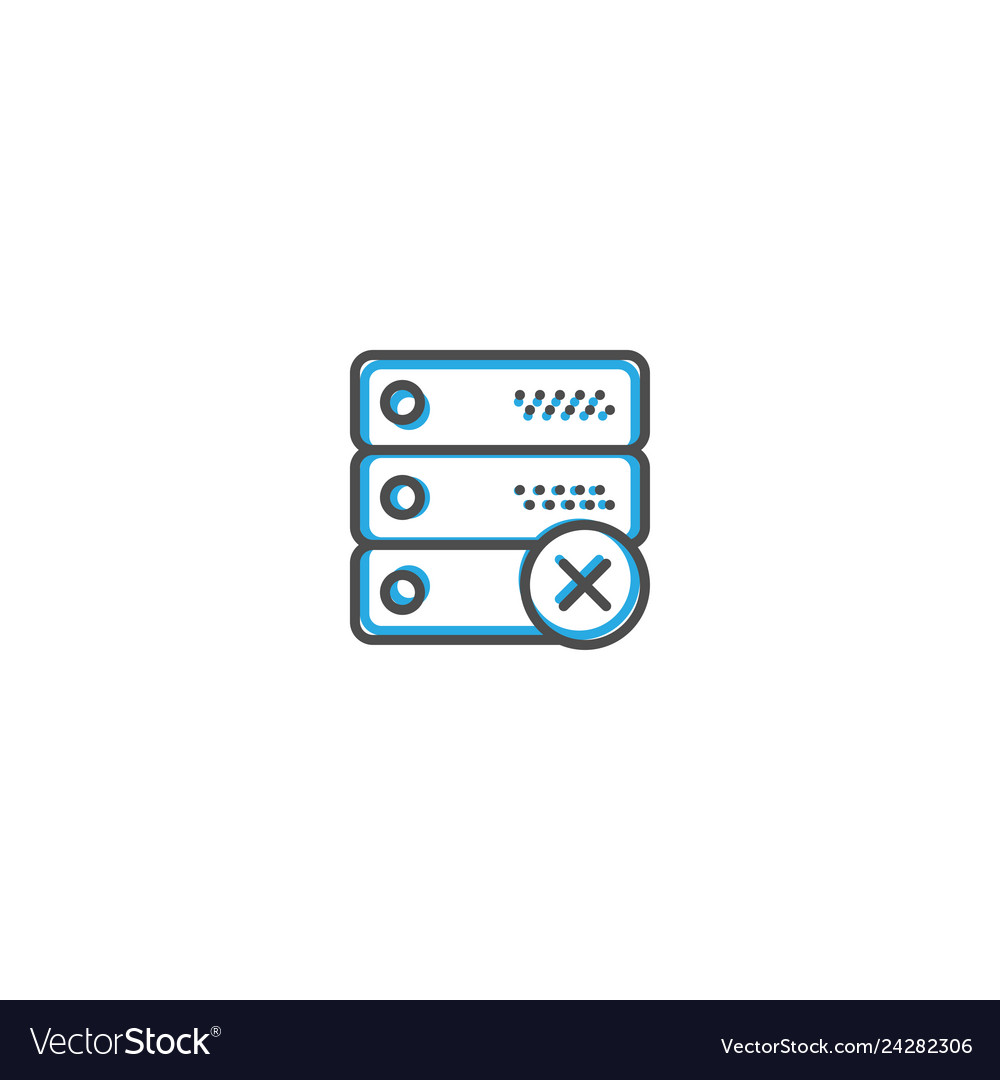 Server icon design interaction icon line Vector Image Server icon design interaction icon line Vector Image