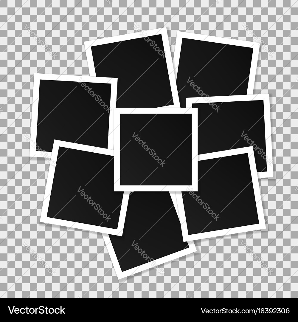 Set of square photo frames collage Royalty Free Vector Image
