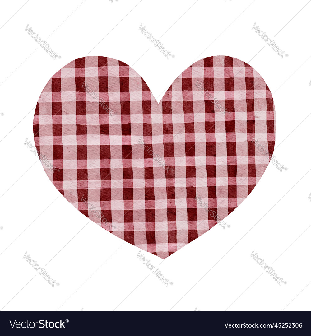 Watercolor heart for valentines day 6 Royalty Free Vector