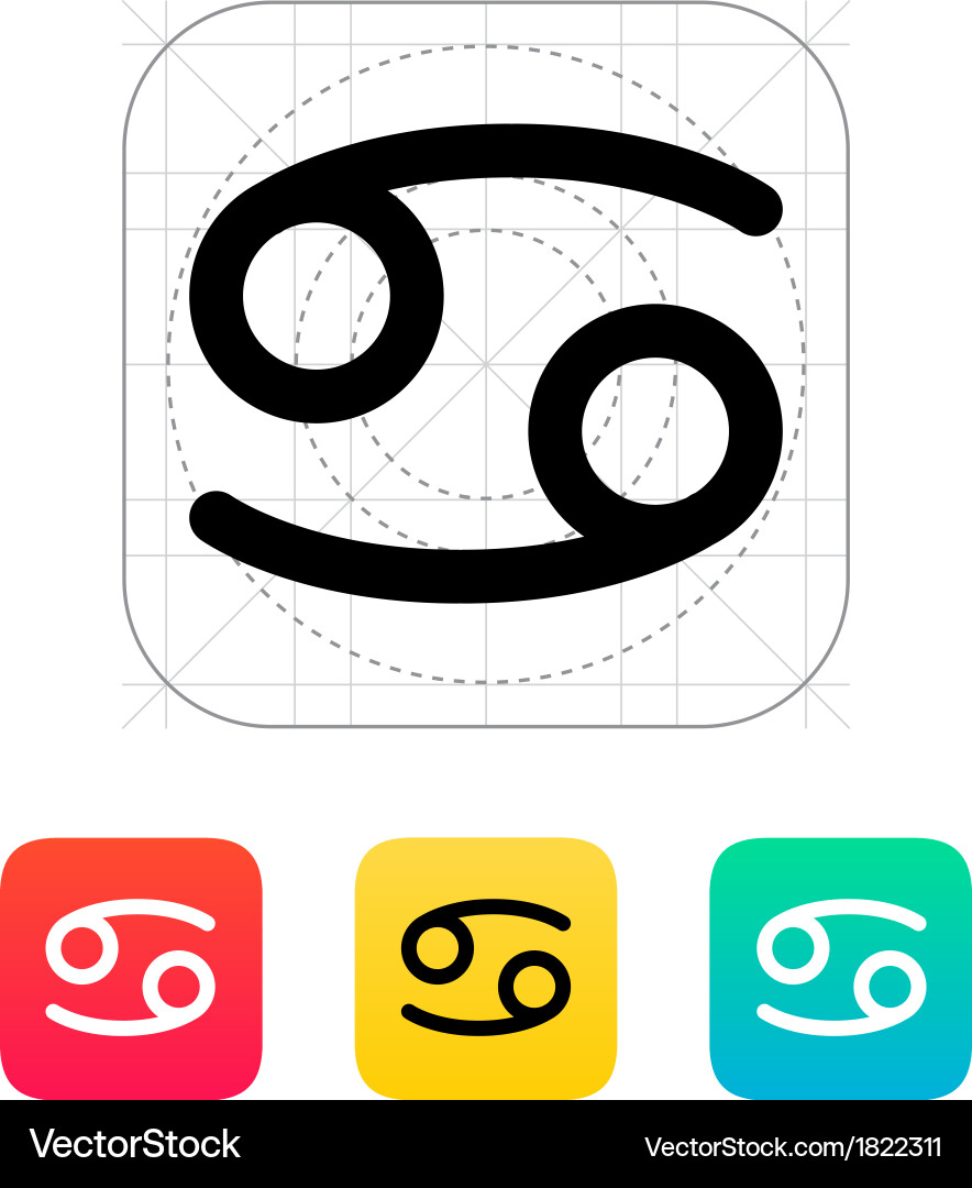 Cancer zodiac icon Royalty Free Vector Image - VectorStock