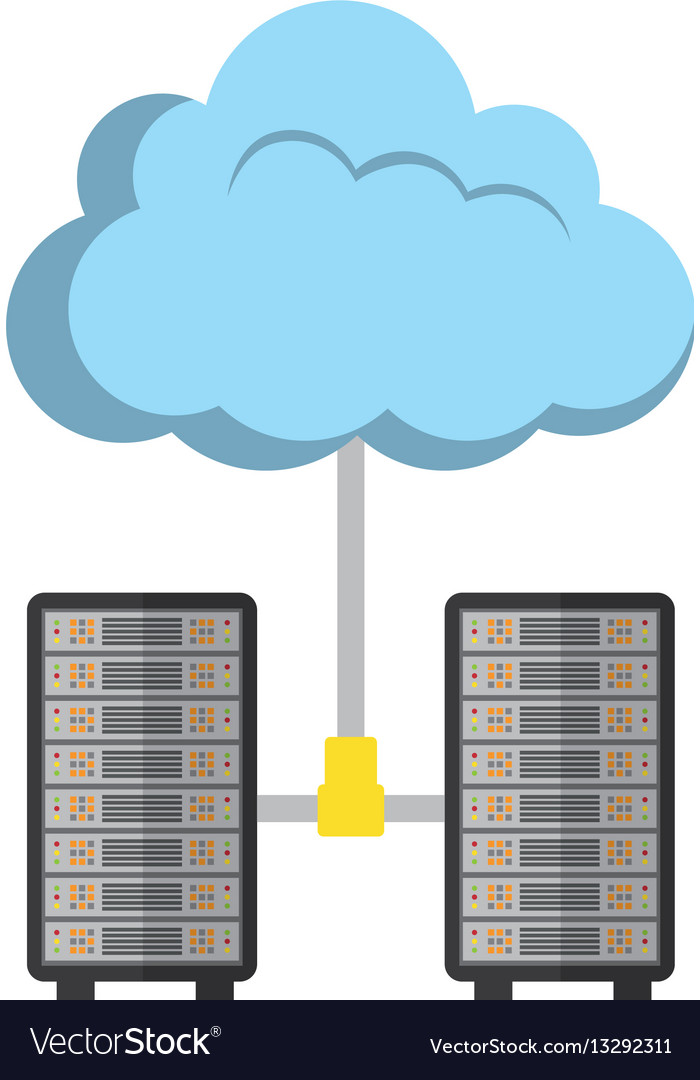 Cloud computing technology Royalty Free Vector Image