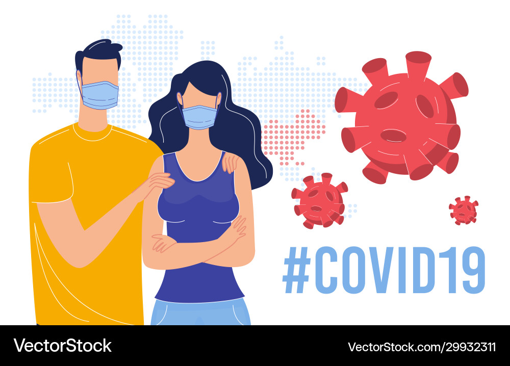 Coronavirus contamination prevention flat Vector Image