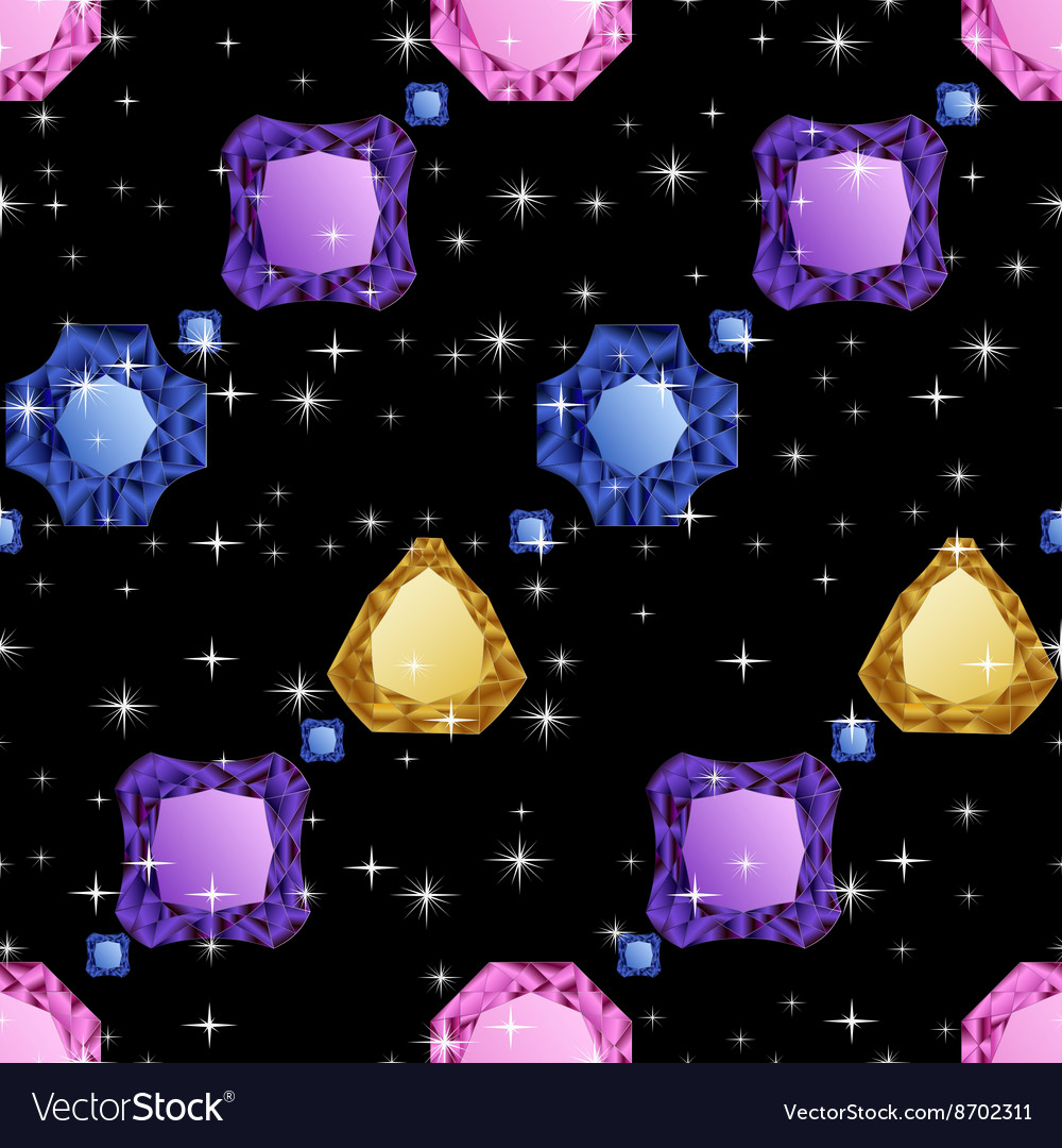 Diamonds seamless pattern Royalty Free Vector Image