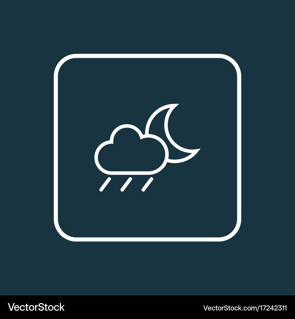Drizzle outline symbol premium quality isolated Vector Image