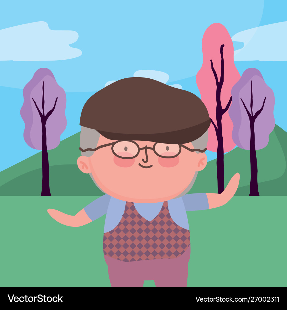 Grandfather cartoon design Royalty Free Vector Image