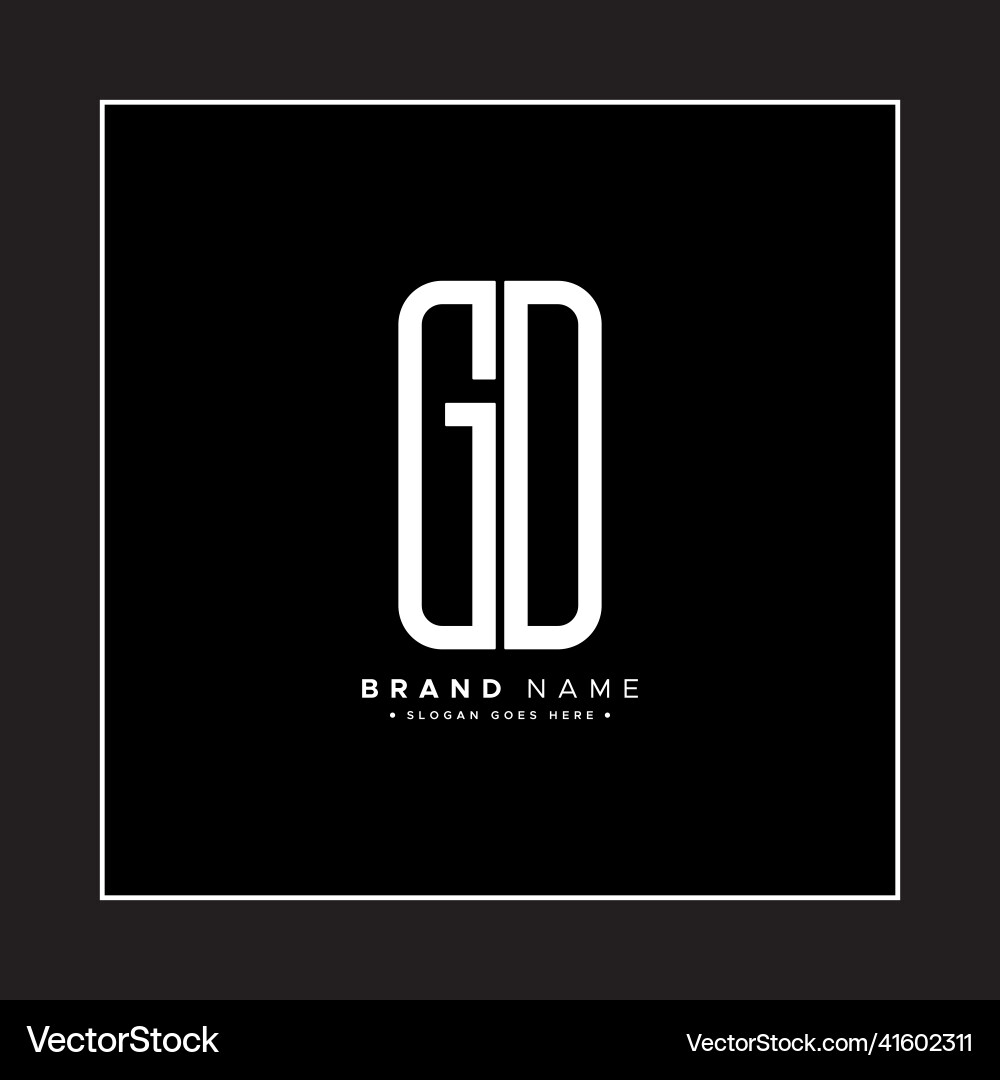 Initial letter gd logo - minimal business Vector Image