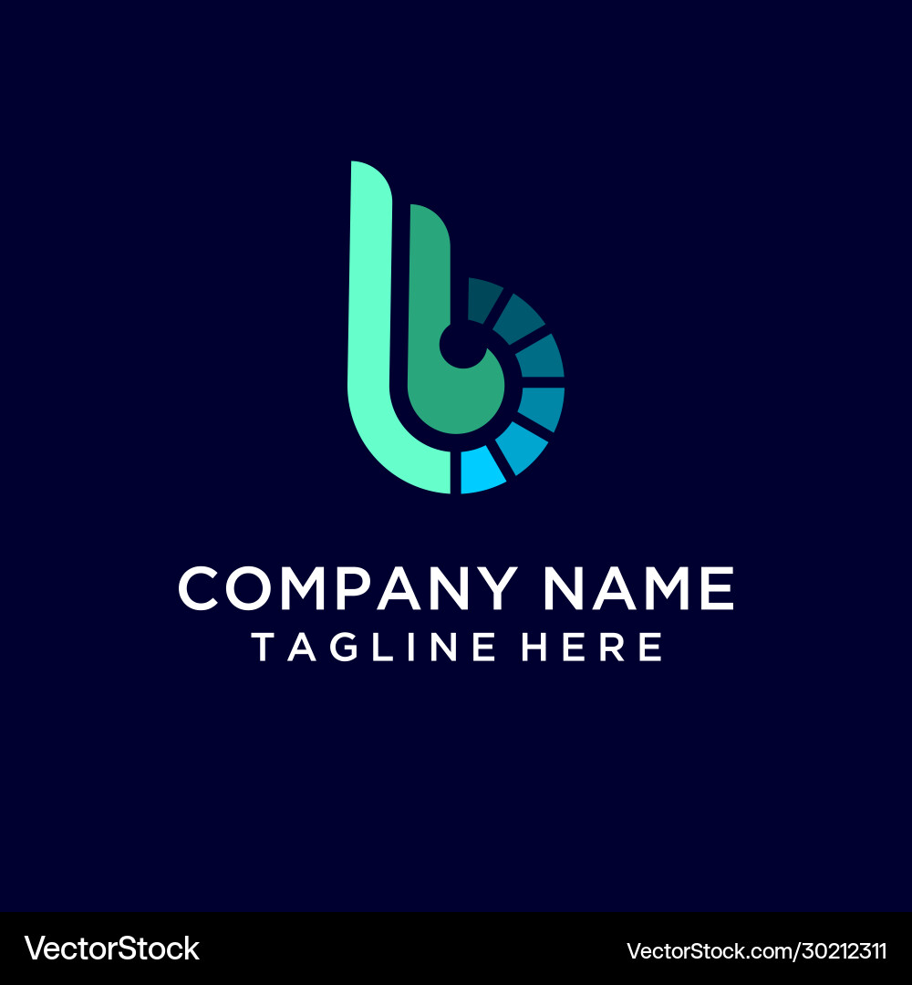 Letter b real estate symbol logo Royalty Free Vector Image