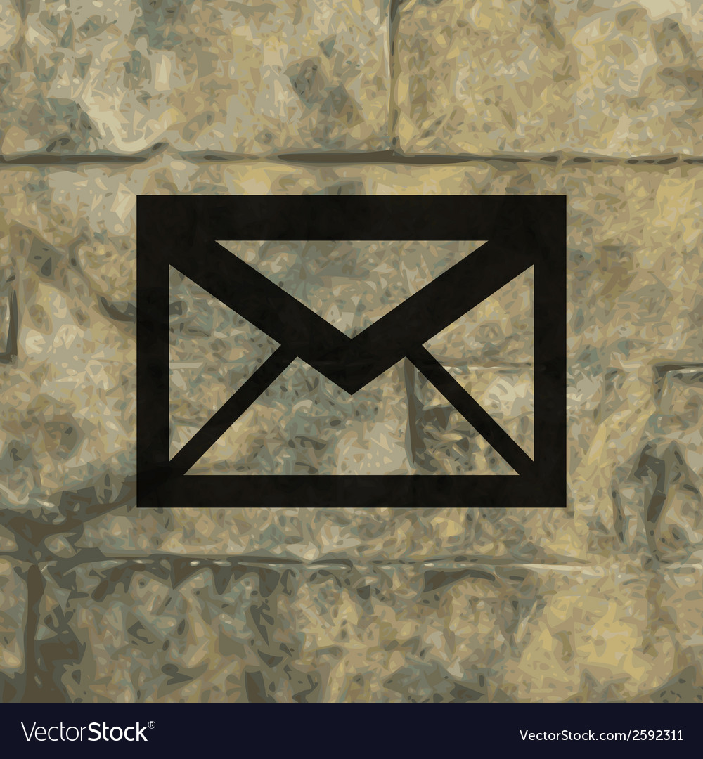 Mail envelope flat modern web button and space Vector Image