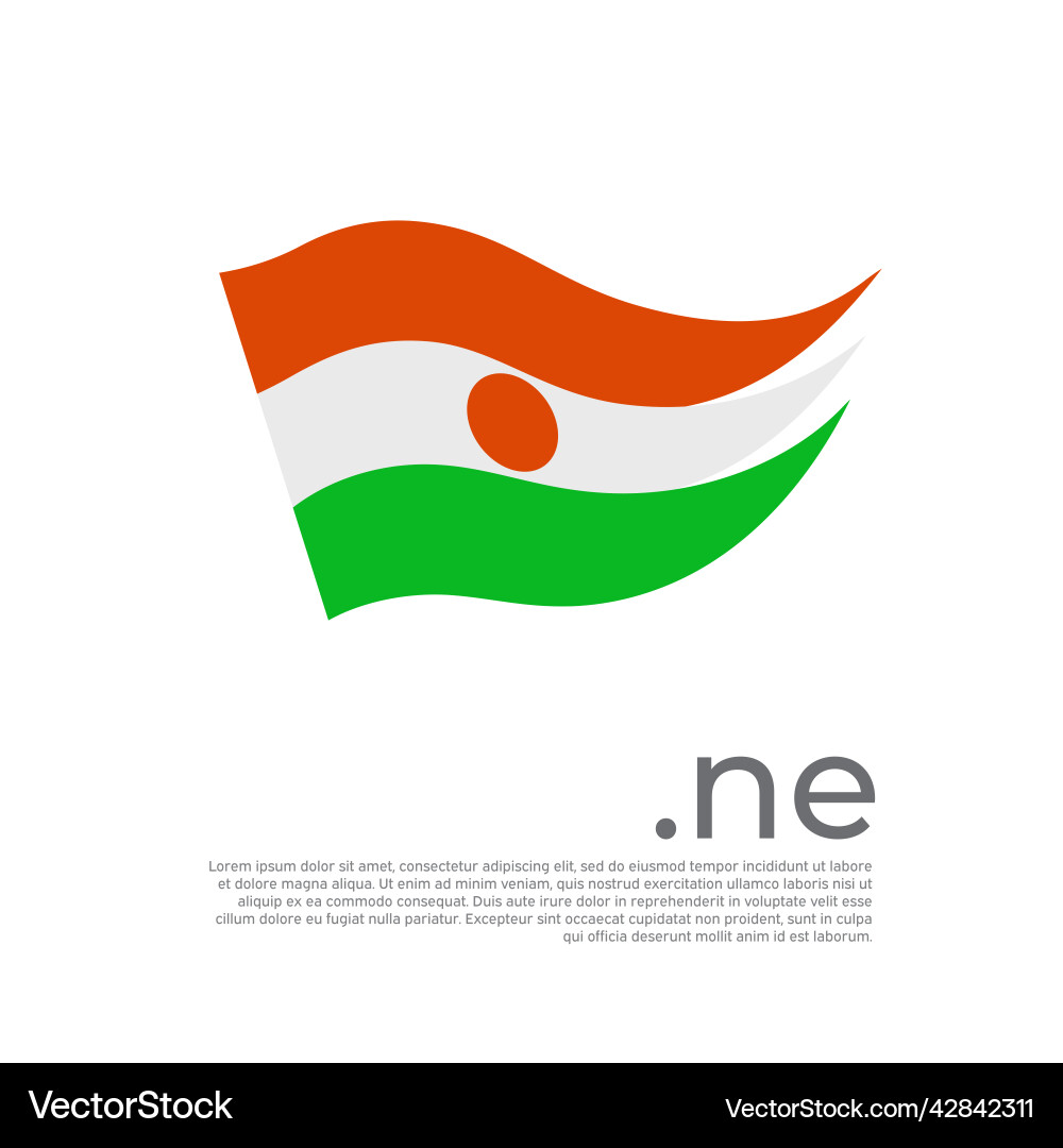 Niger flag stylized design nigerian national Vector Image