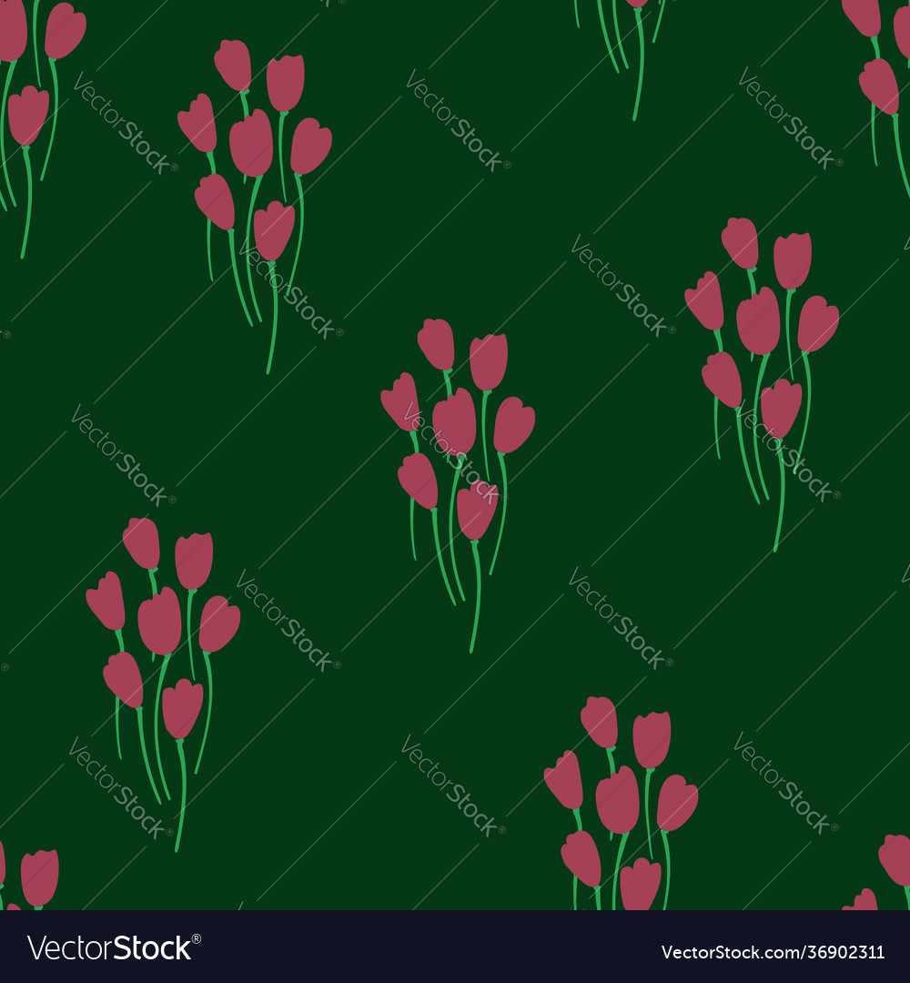 Rustic seamless pattern with flowers Royalty Free Vector