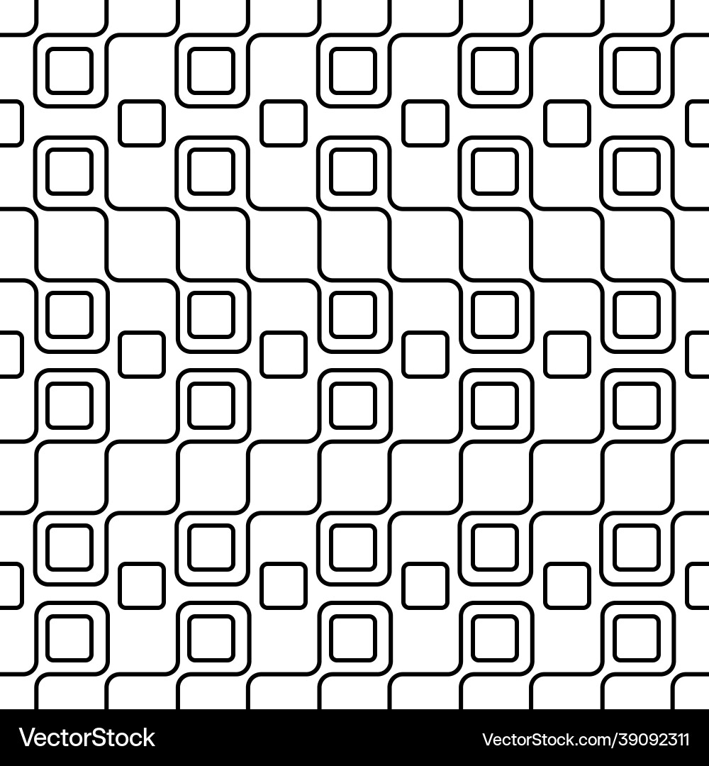 Seamless geometric pattern of lines and squares Vector Image